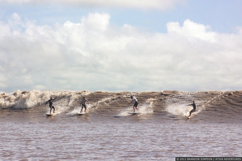 Pororoca on the Amazon River