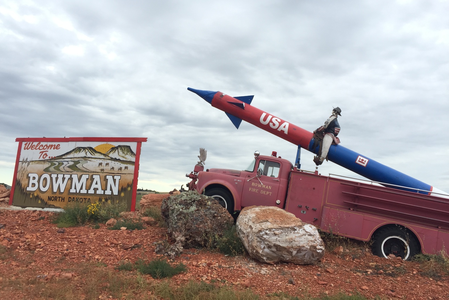 Bowman Firetruck Sign