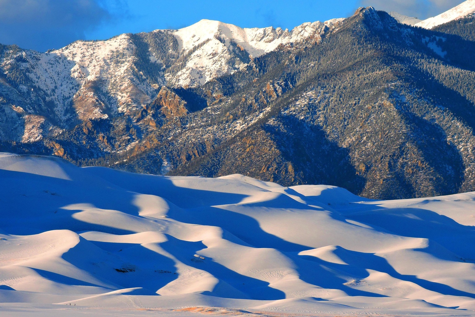 Snow at Great Sand Dunes National Park