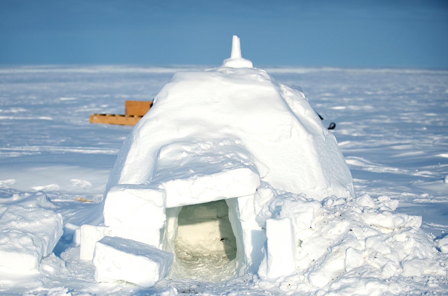Arctic national park runs igloo building workshop