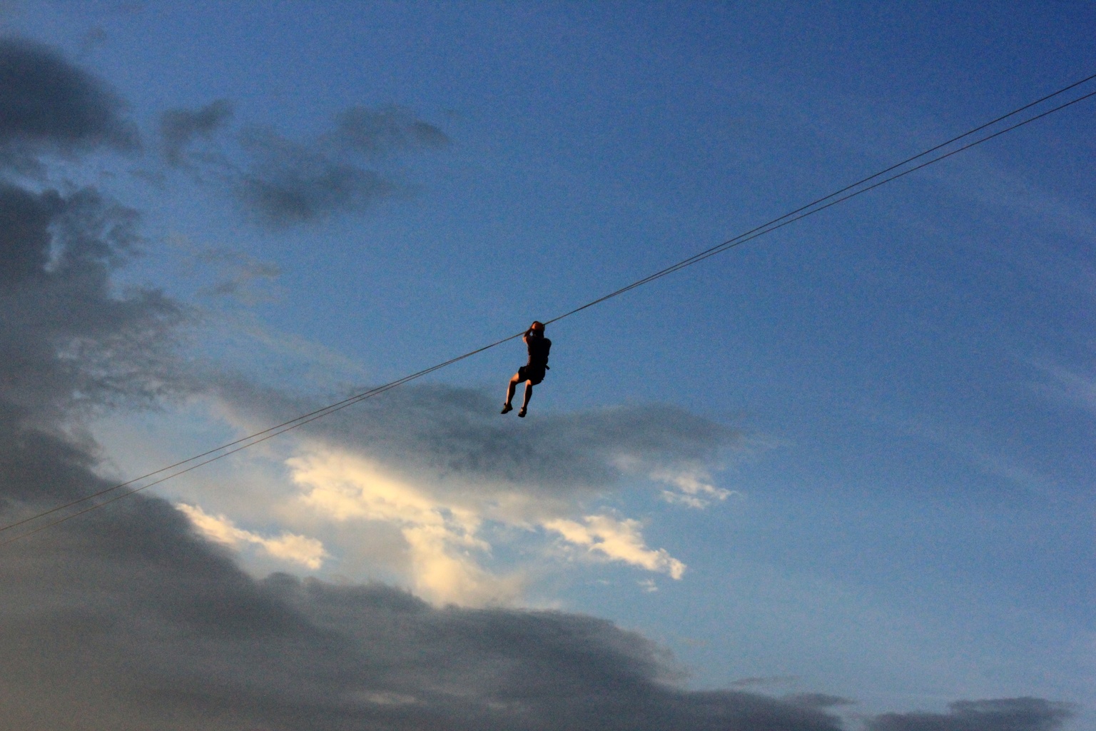 Zip Line on a Ropes Course