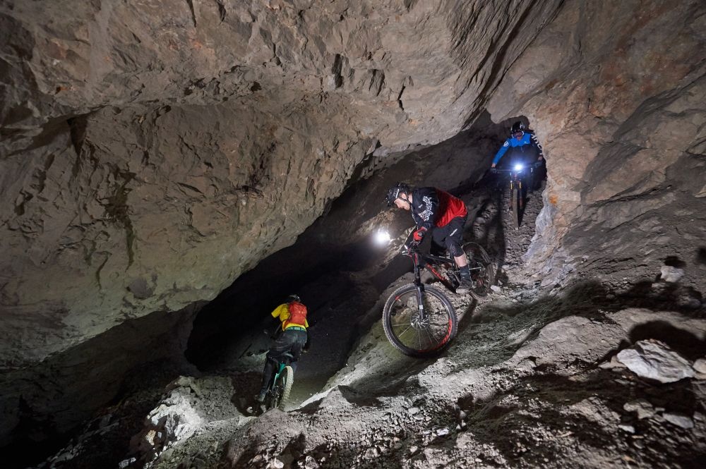 Awesome Bike Trail Deep Underground in Abandoned Mine