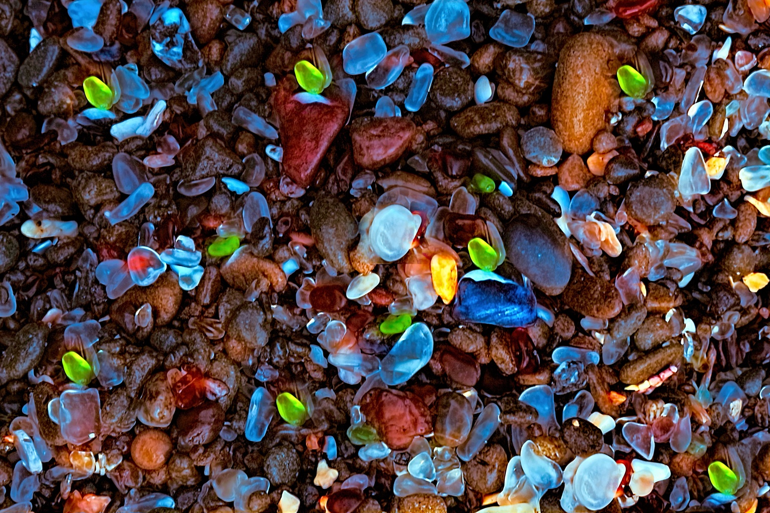 A REAL LIFE Glass Beach in California