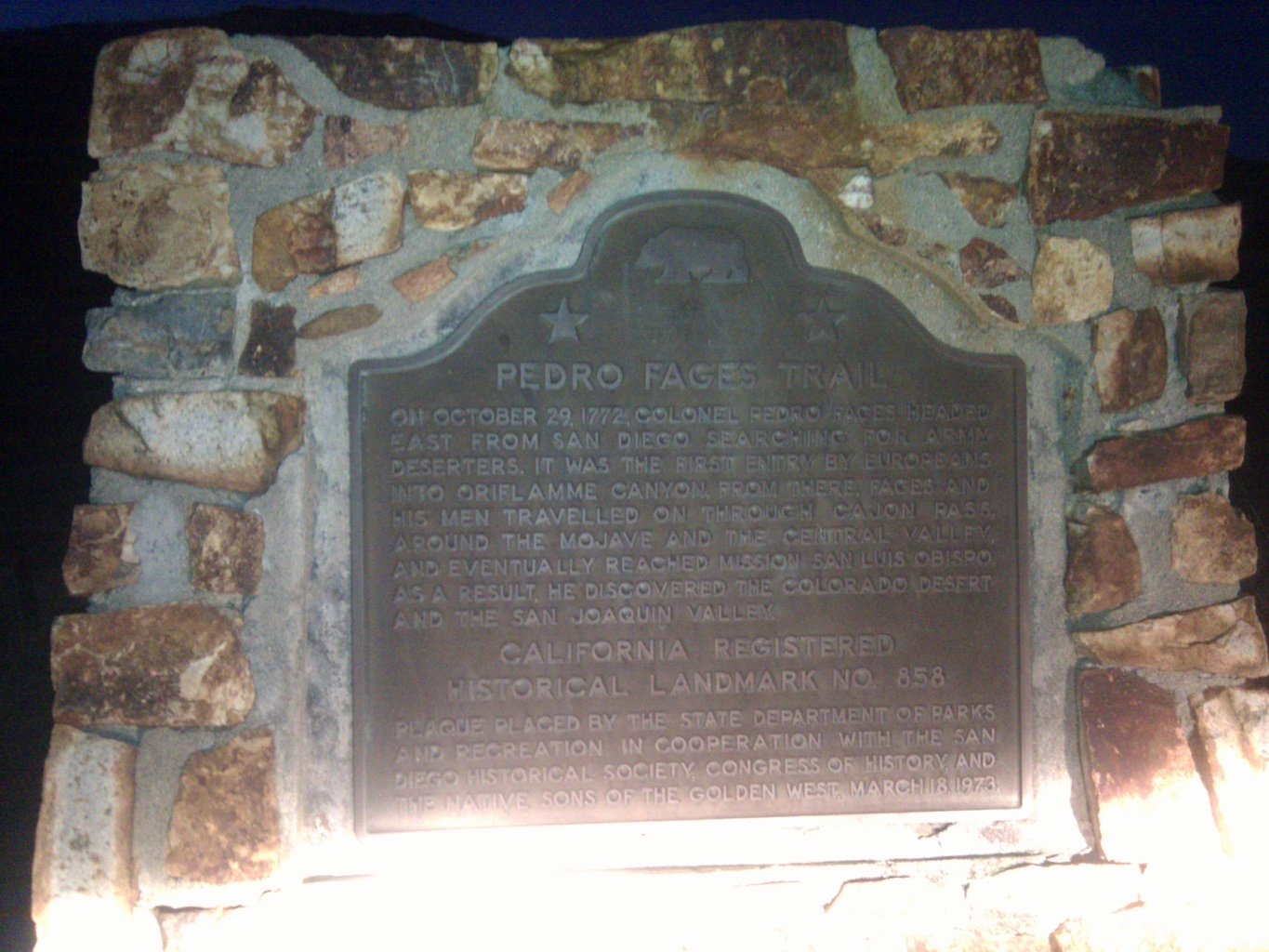 Pedro Fages Monument