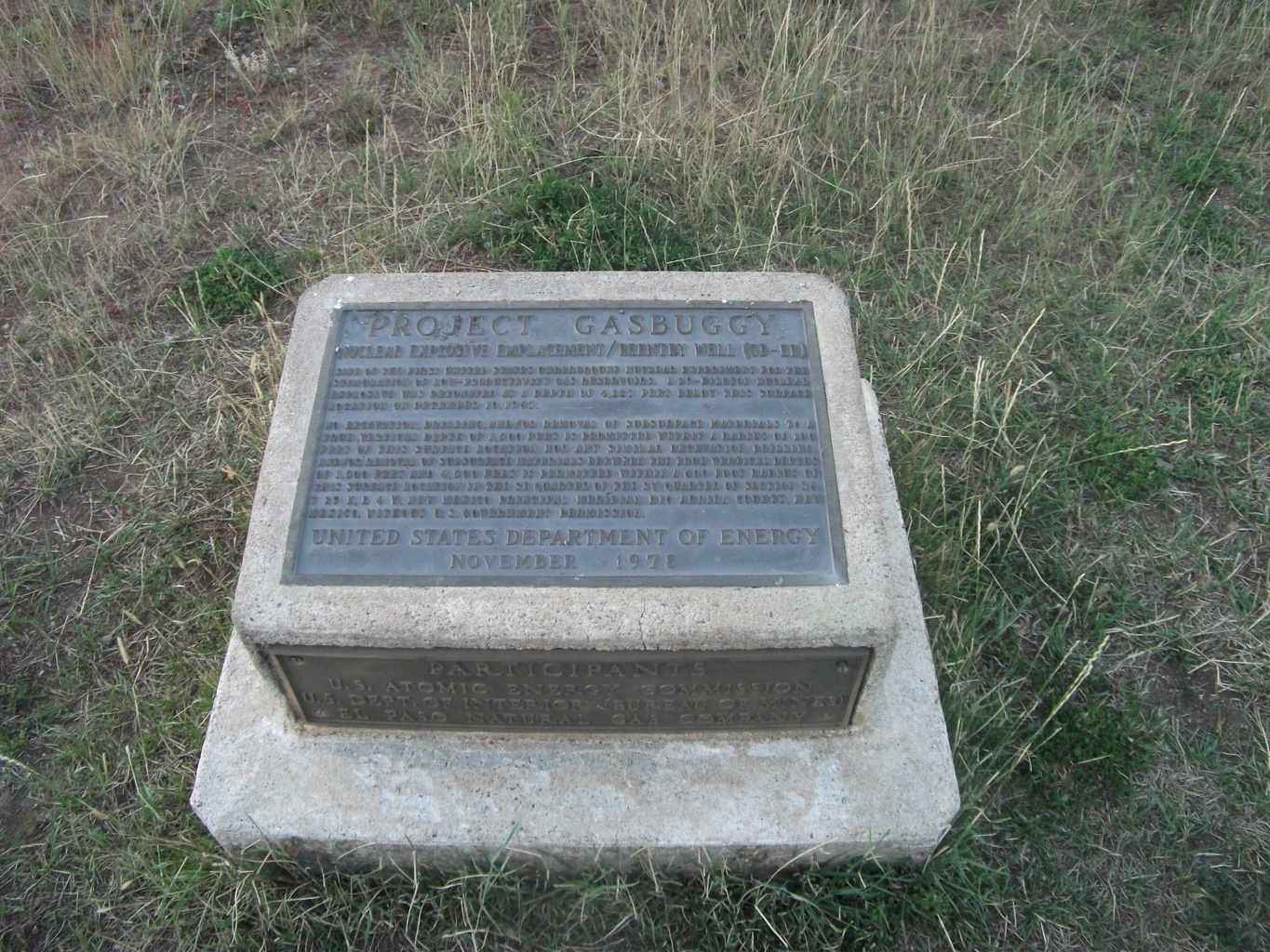 Project Gasbuggy Nuclear Test Site