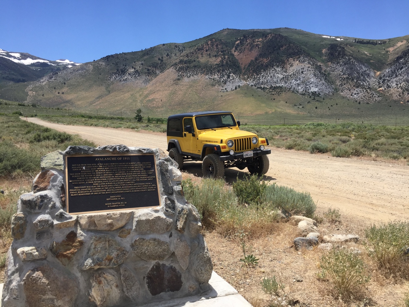 Avalanche of 1911 Historical Marker