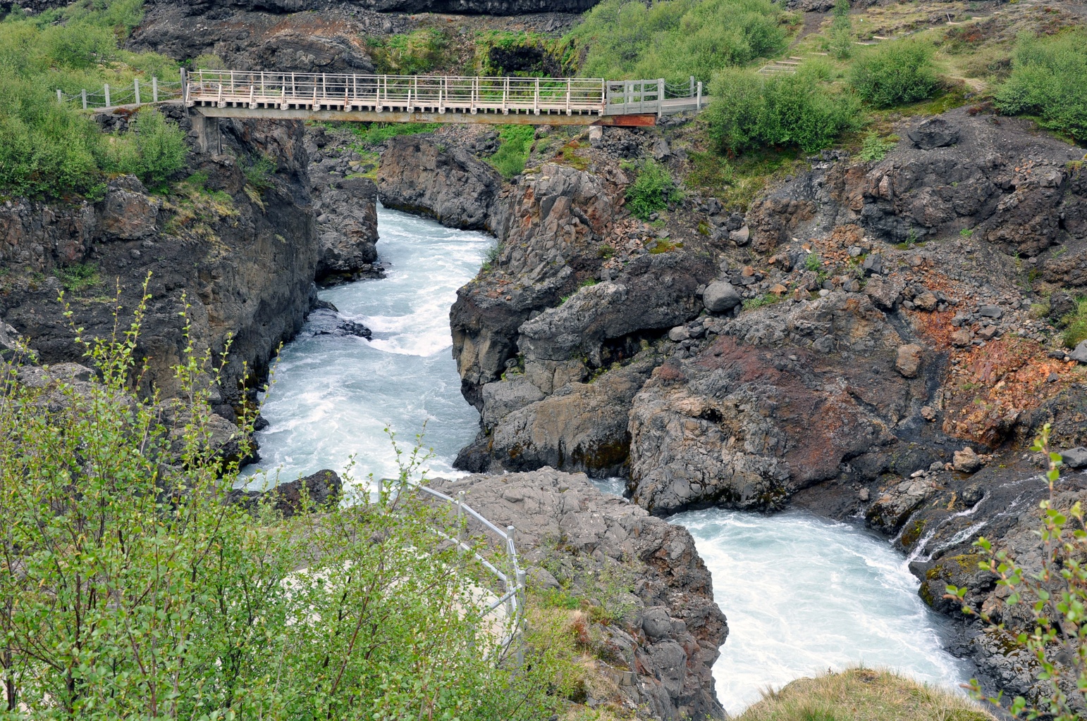 Barnafoss Waterfall