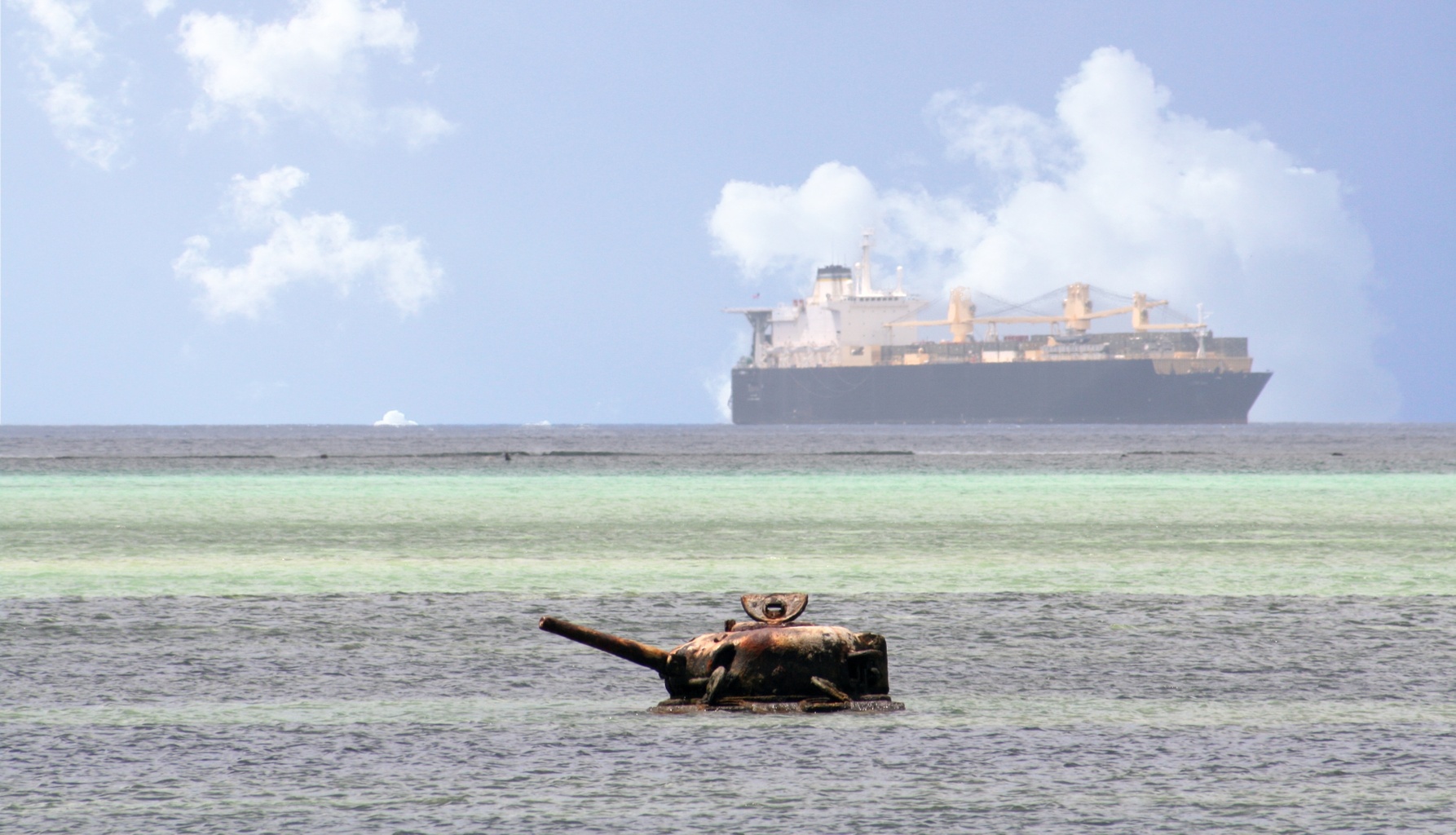 Saipan's Submerged M4 Sherman Tanks
