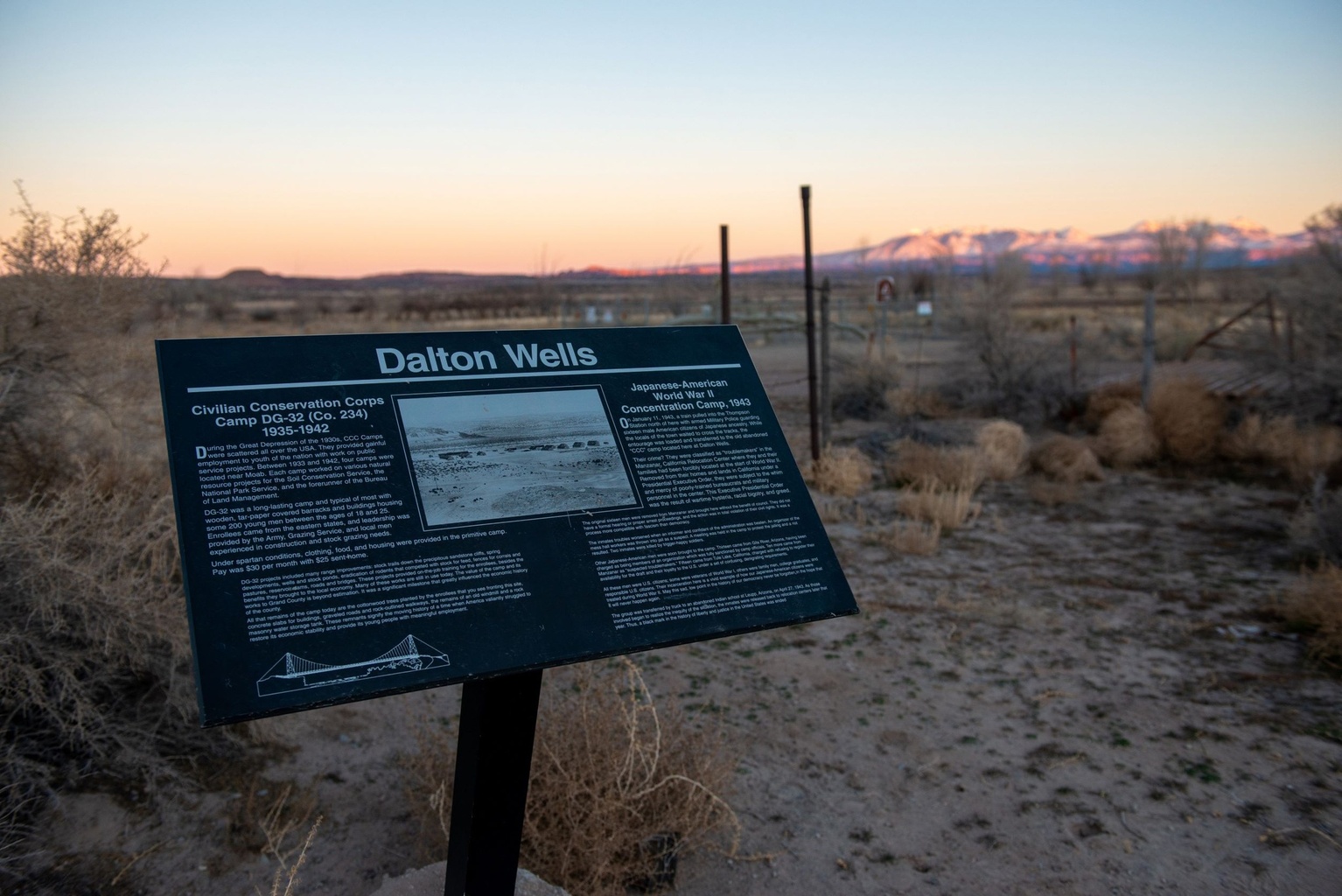 Dalton Wells Civilian Conservation Corps Camp and Moab Relocation Center
