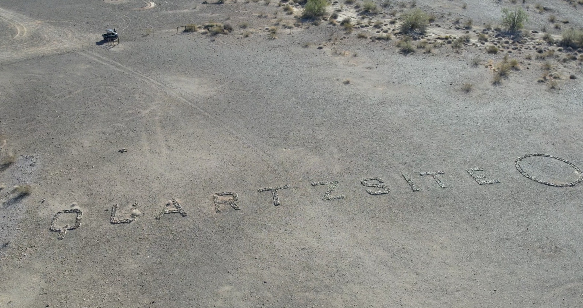 Quartzsite Rock Alignment (Lost Pilot Rock Sign)