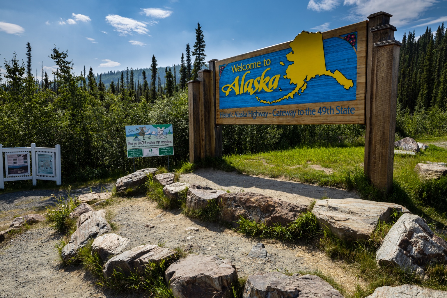 Welcome to Alaska Sign (Alaska Highway)